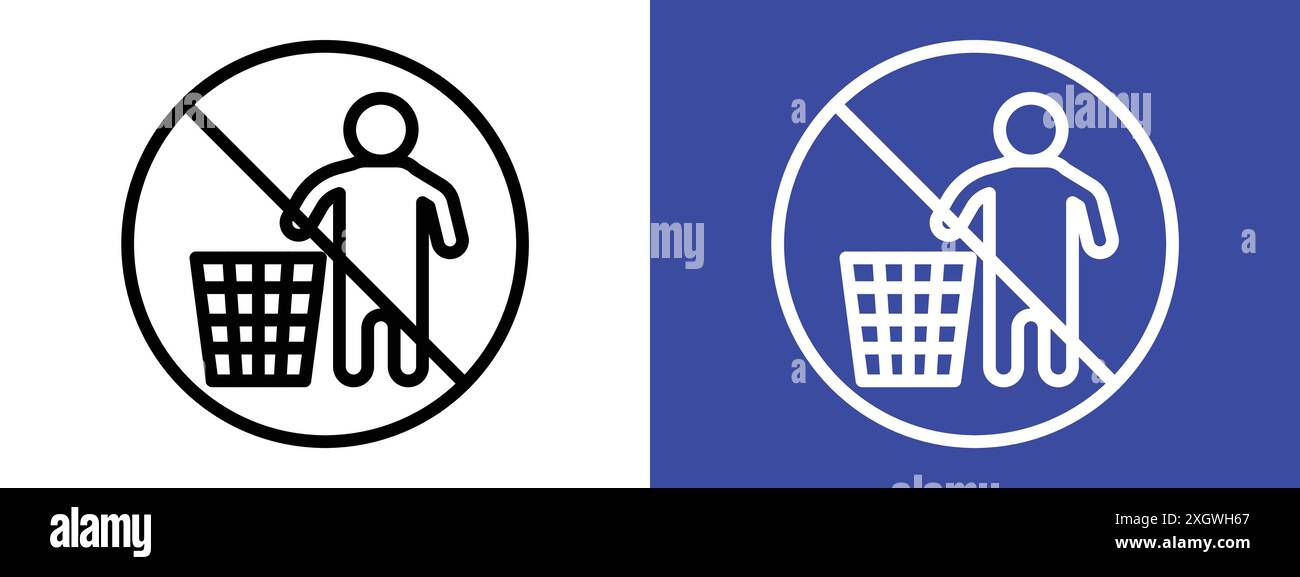 Littering prohibited sign Stock Vector Images - Alamy