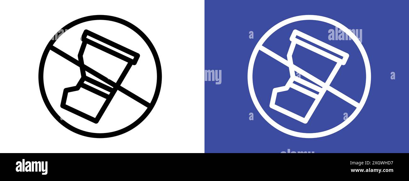 Dont throw away plastic sign logo sign vector outline in black and white color Stock Vector ...