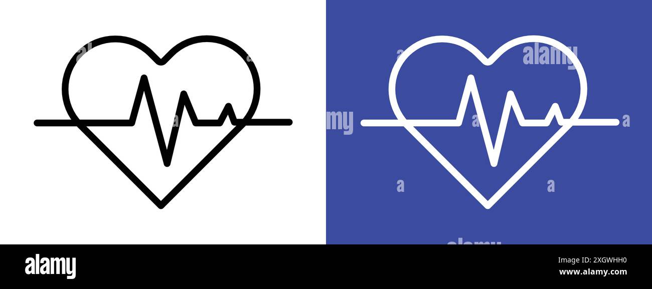 Heartbeat outline Stock Vector Images - Alamy