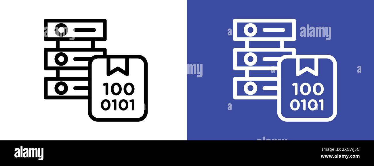 Master Data Icon Logo Sign Vector Outline In Black And White Color Stock Vector Image And Art Alamy