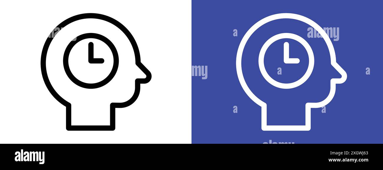 Memory recall icon logo sign vector outline in black and white color ...