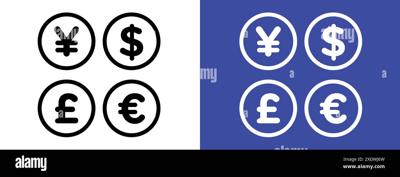 Money icon logo sign vector outline in black and white color Stock ...
