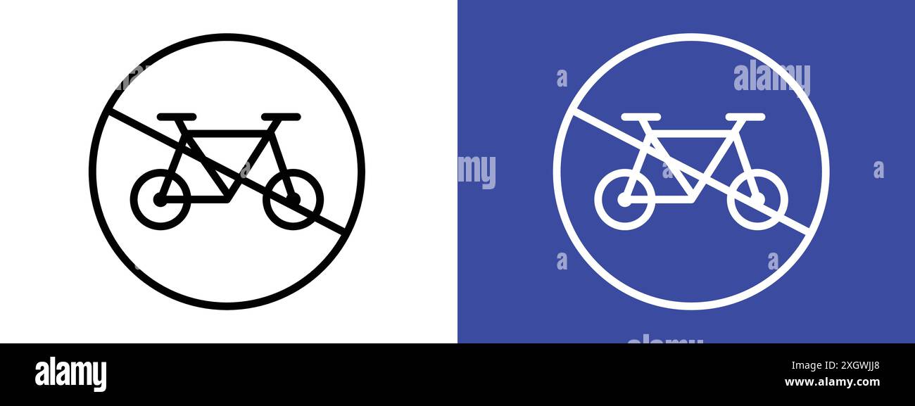 No bicycle entry sign Stock Vector Images - Alamy