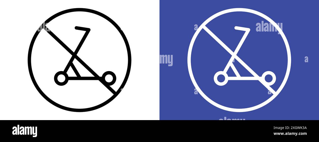 No scooters sign logo sign vector outline in black and white color Stock Vector Image & Art - Alamy