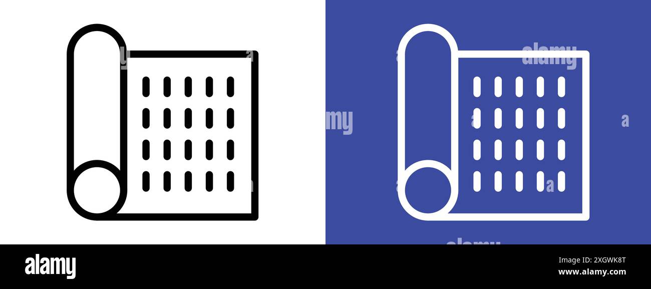 Sandpaper icon logo sign vector outline in black and white color Stock ...