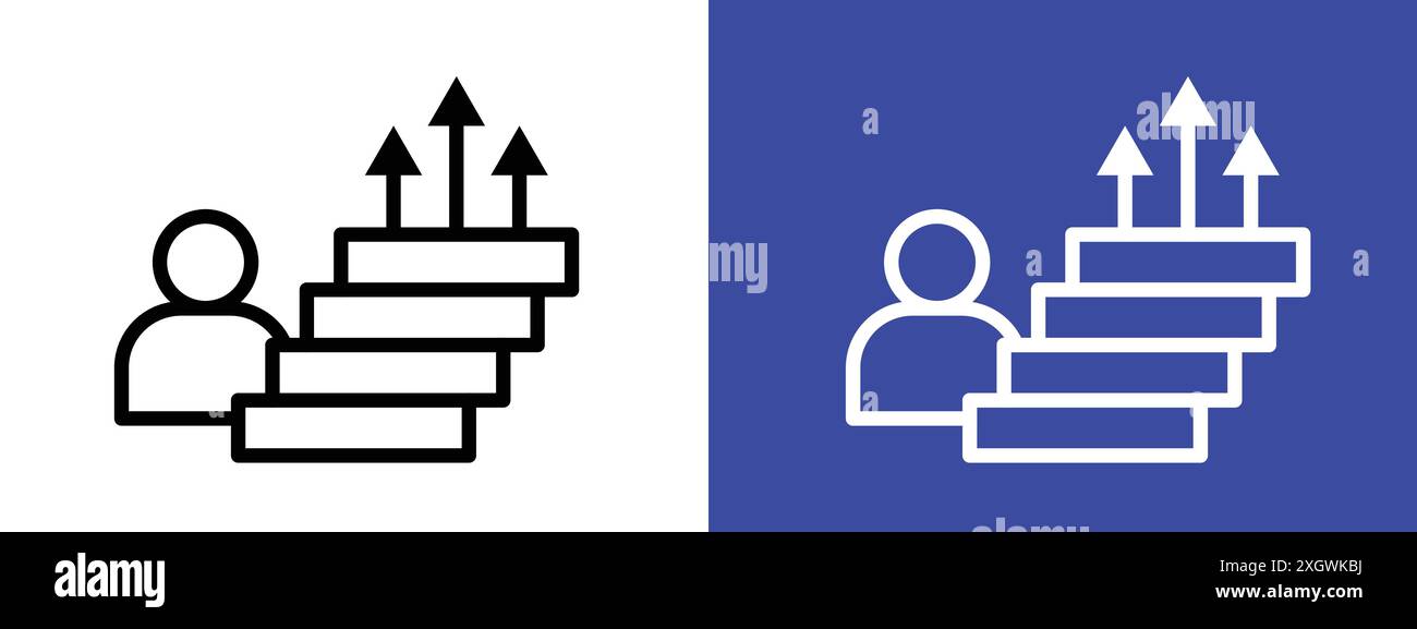 Personal development icon logo sign vector outline in black and white ...