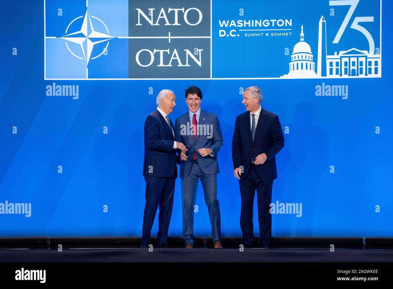 Washington DC, USA 20240710. NATO Secretary General Jens Stoltenberg ...