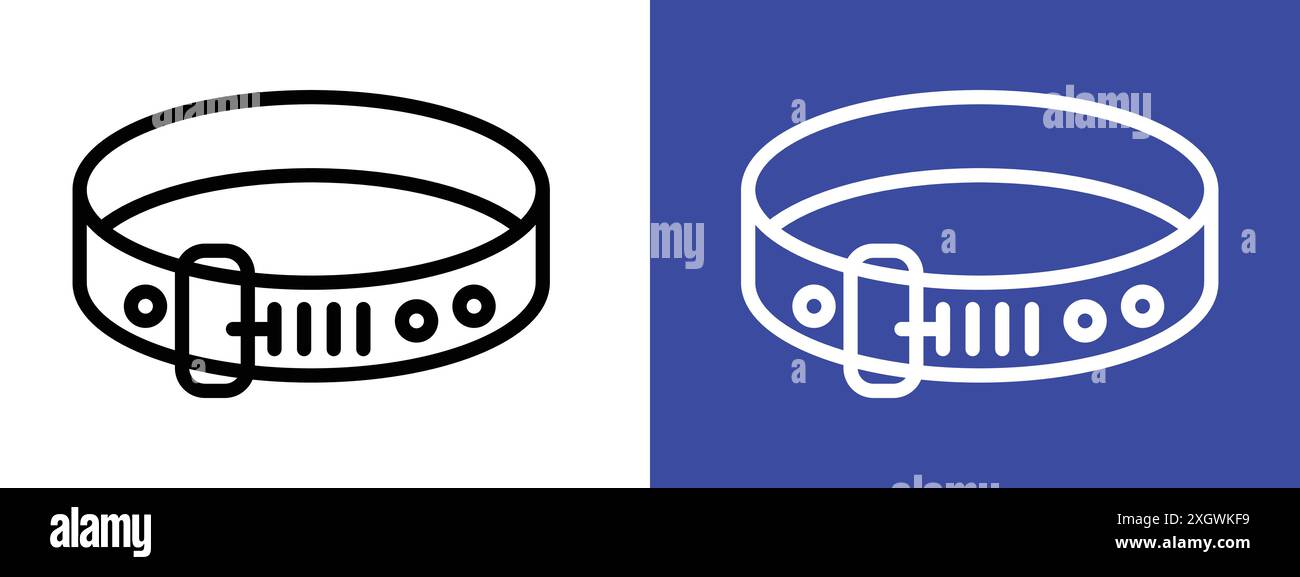 Collar and leash Stock Vector Images - Alamy