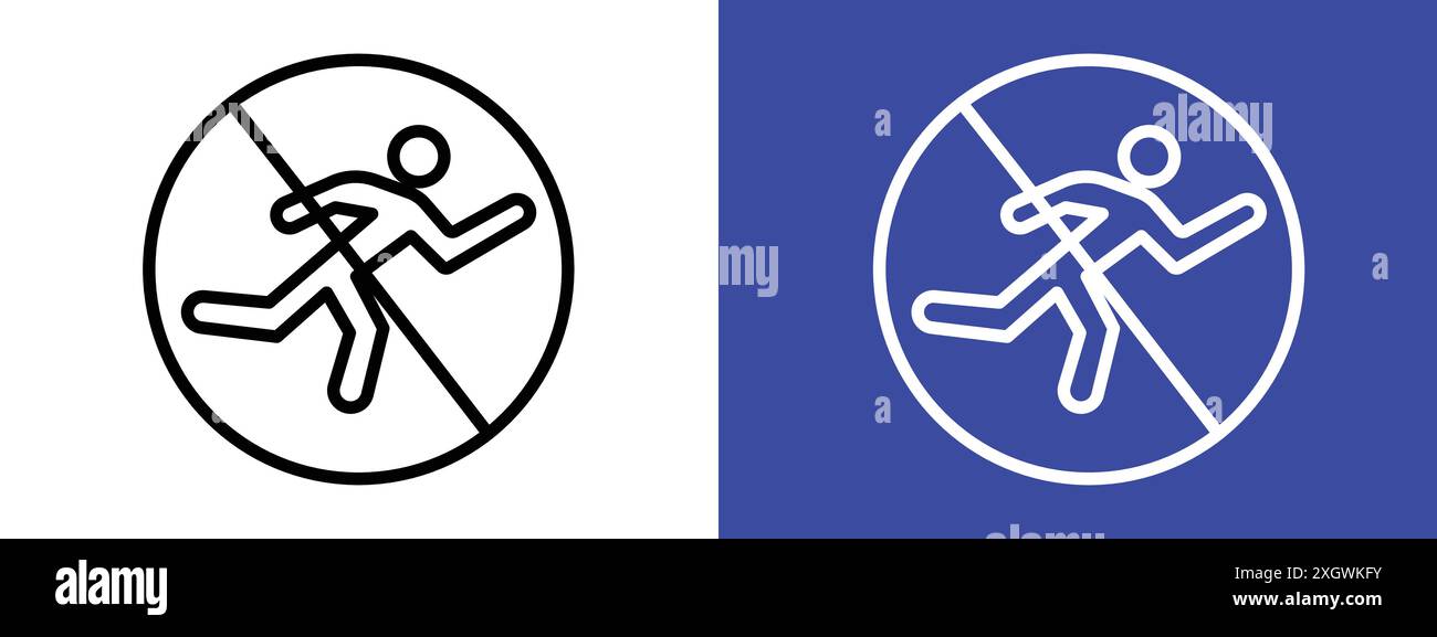 No running sign logo sign vector outline in black and white color Stock ...