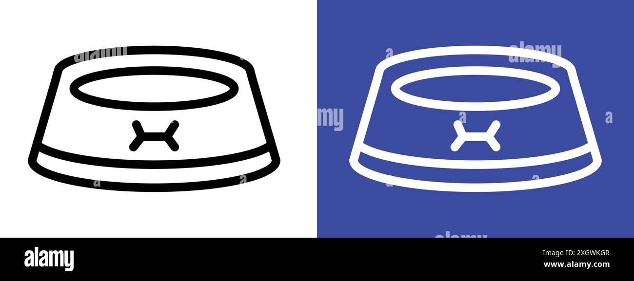 Dog water bowl isolated Stock Vector Images - Alamy
