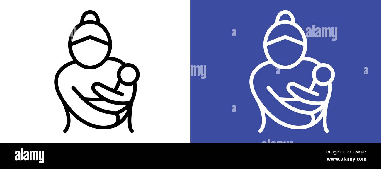 Postnatal silhouette Stock Vector Images - Alamy