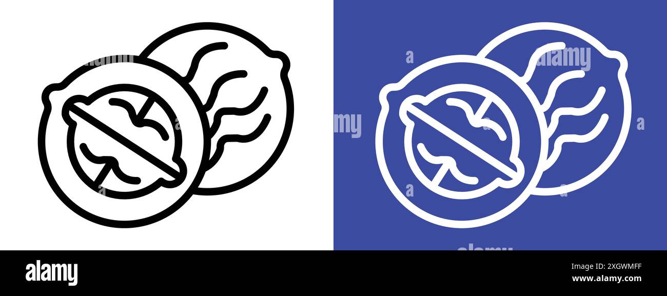 Walnut icon logo sign vector outline in black and white color Stock ...