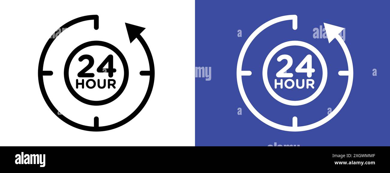 Work hours vector vectors hi-res stock photography and images - Alamy