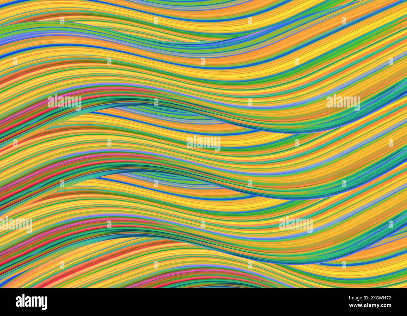 Colorful waves in the colors yellow, green, red and blue. Germany Stock ...