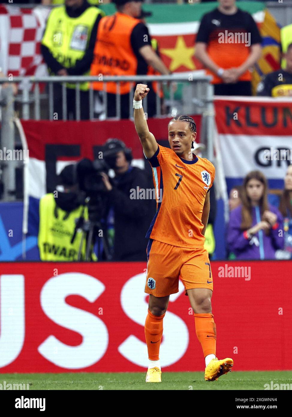 Dortmund - Xavi Simons of Holland (7) celebrates the 1-0 during the ...