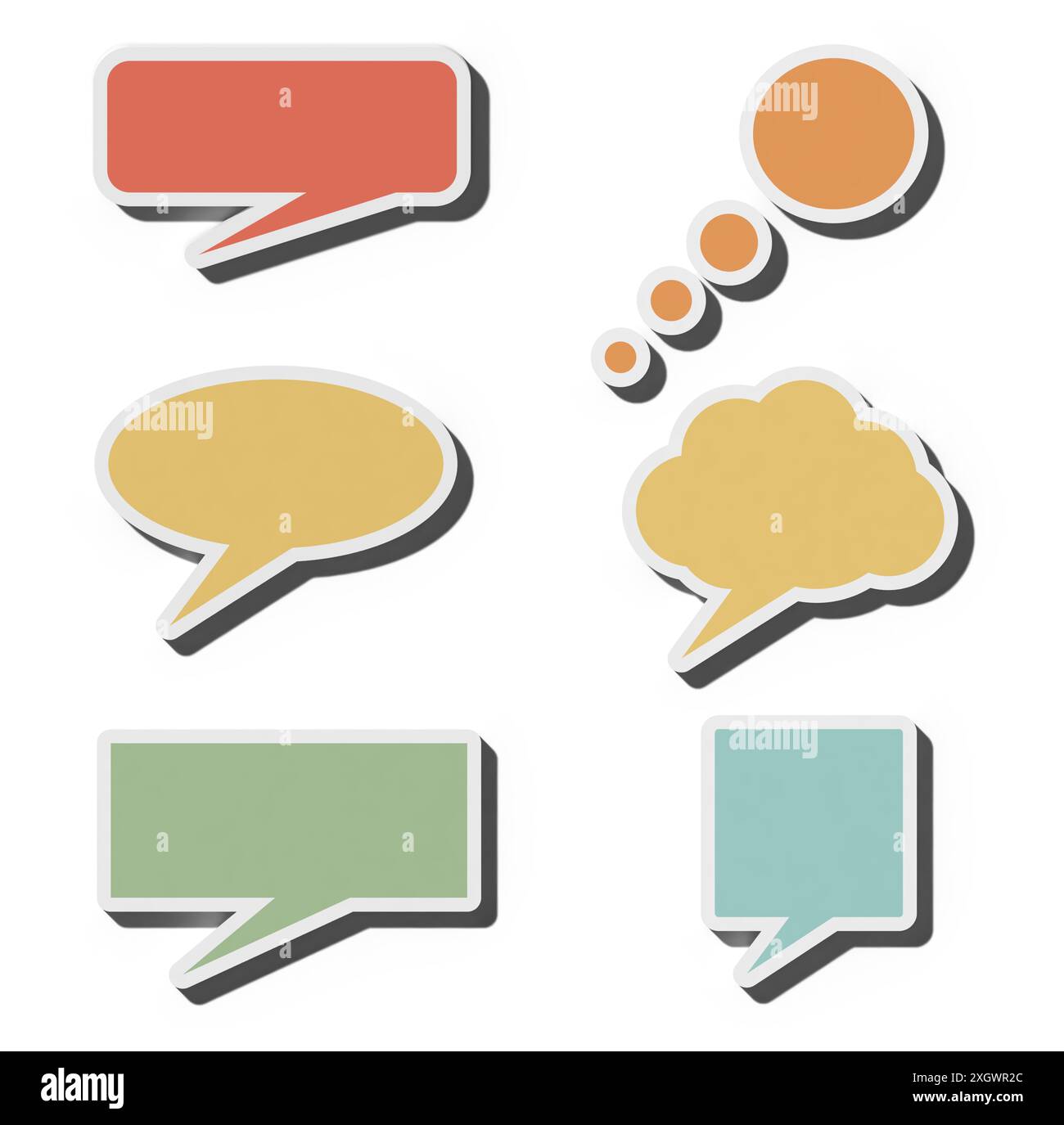 Conversation message shapes hi-res stock photography and images - Alamy