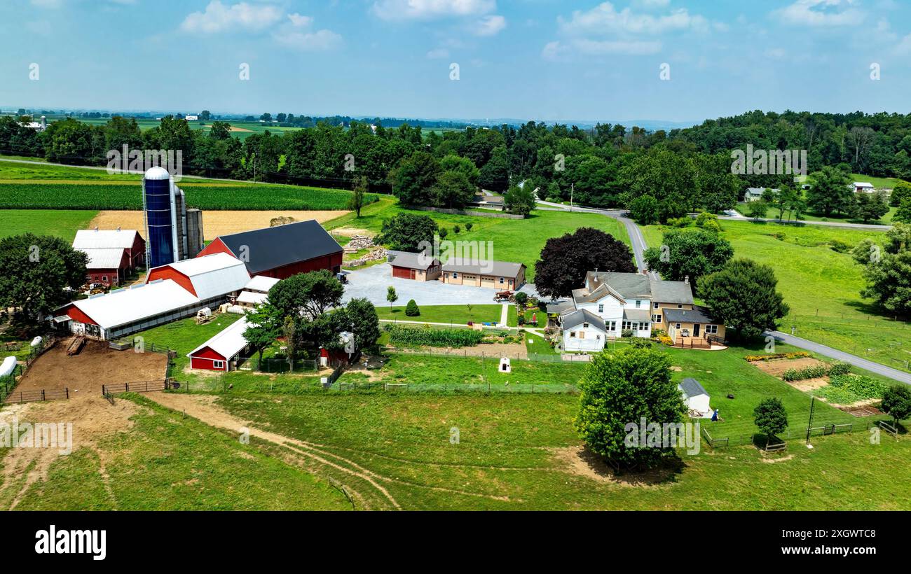 Panoramic shot rural farmstead hi-res stock photography and images - Alamy