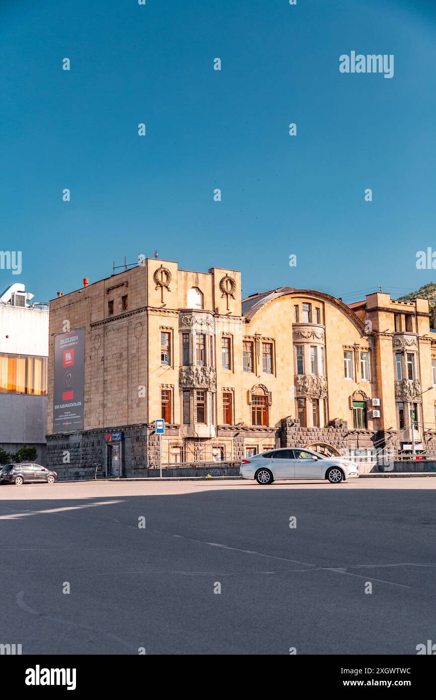 Tbilisi, Georgia - 23 JUNE, 2024: Buildings around the Rustaveli metro ...