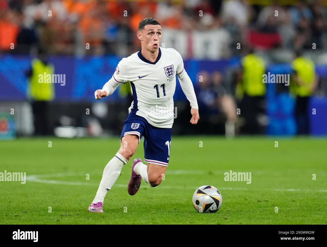 England's Phil Foden during the UEFA Euro 2024 semi-final match at the ...