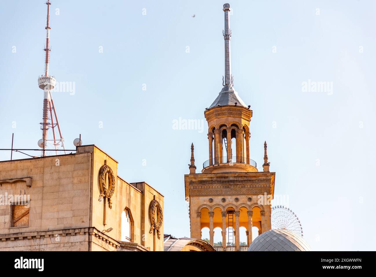 Buildings around the Rustaveli metro station where the Rustaveli Avenue ...