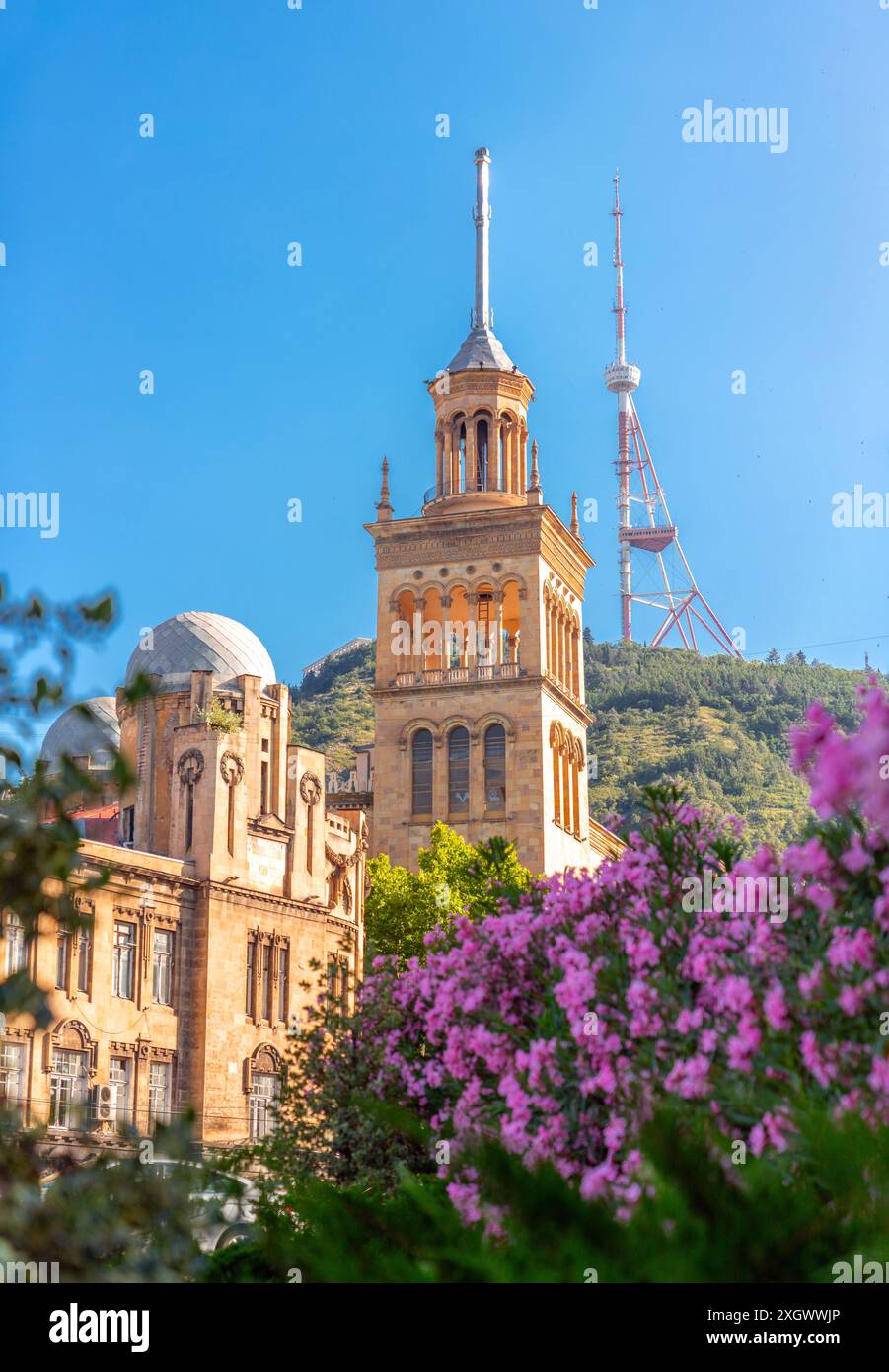 Buildings around the Rustaveli metro station where the Rustaveli Avenue ...