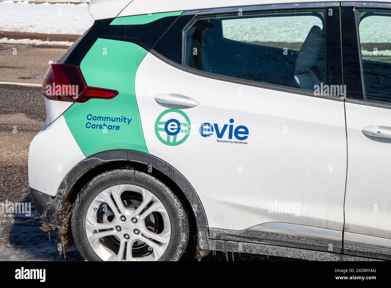 St. Paul, Minnesota. Evie carsharing is an all-electric, one-way, free ...