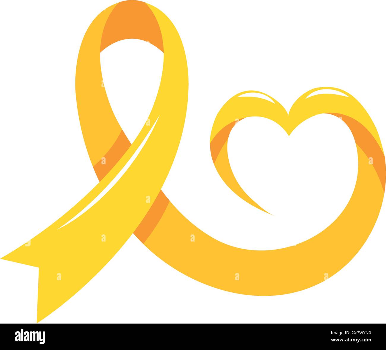 yellow ribbon of sarcoma cancer Stock Vector Image & Art - Alamy