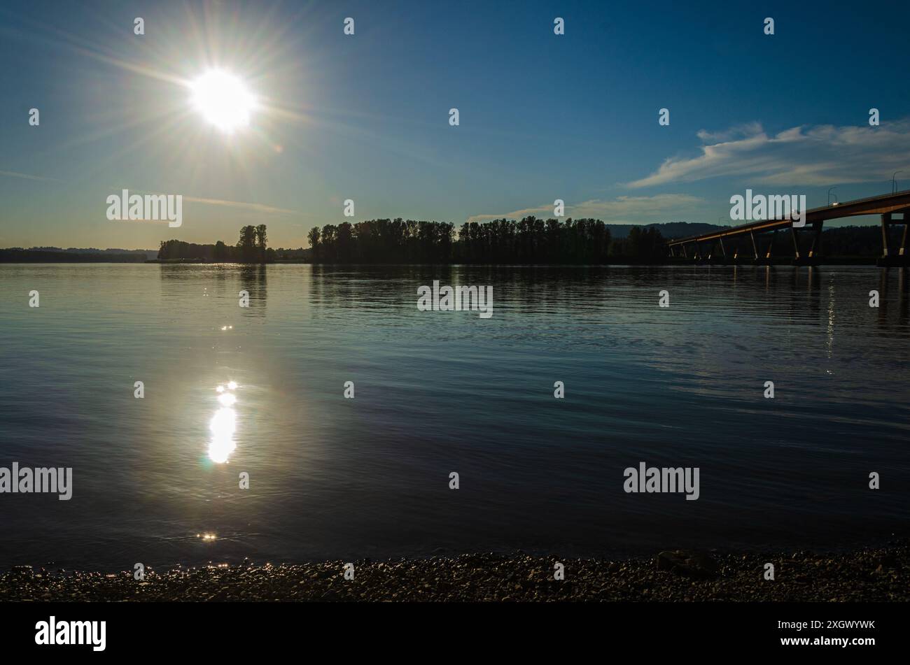 Mission bridge over the Fraser Valley at Mission, British Columbia ...