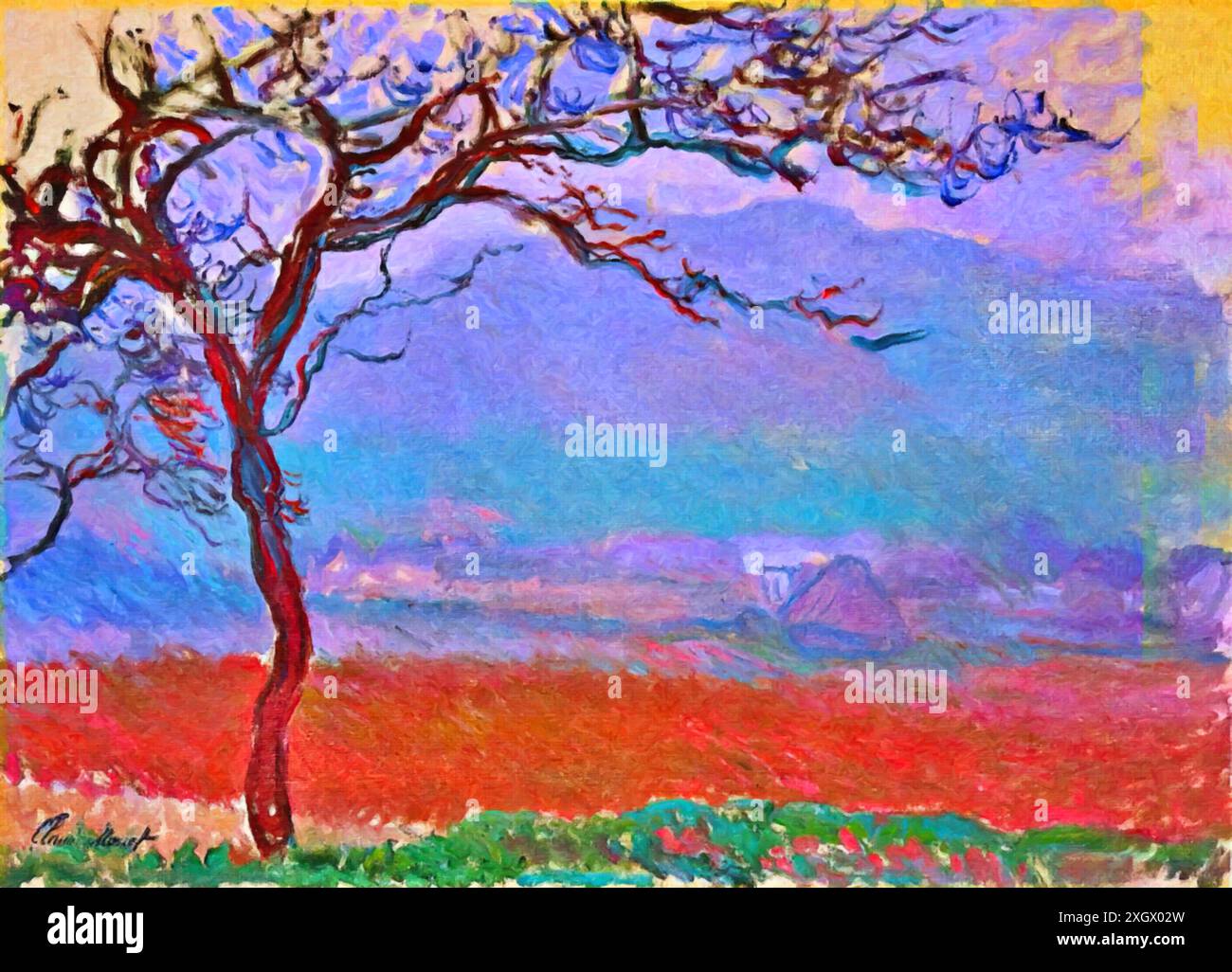 Landscape at Giverny, 1886-87 (painting) by Artist Monet, Claude (1840 ...