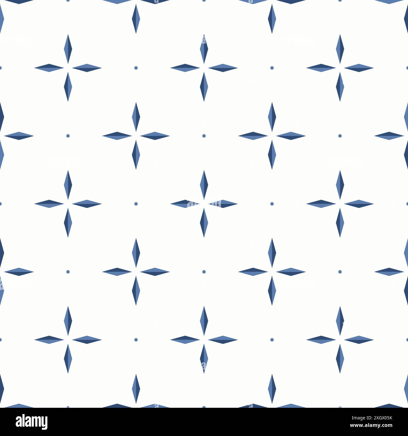 Vector seamless pattern with small stars and dots. Simple minimal ...