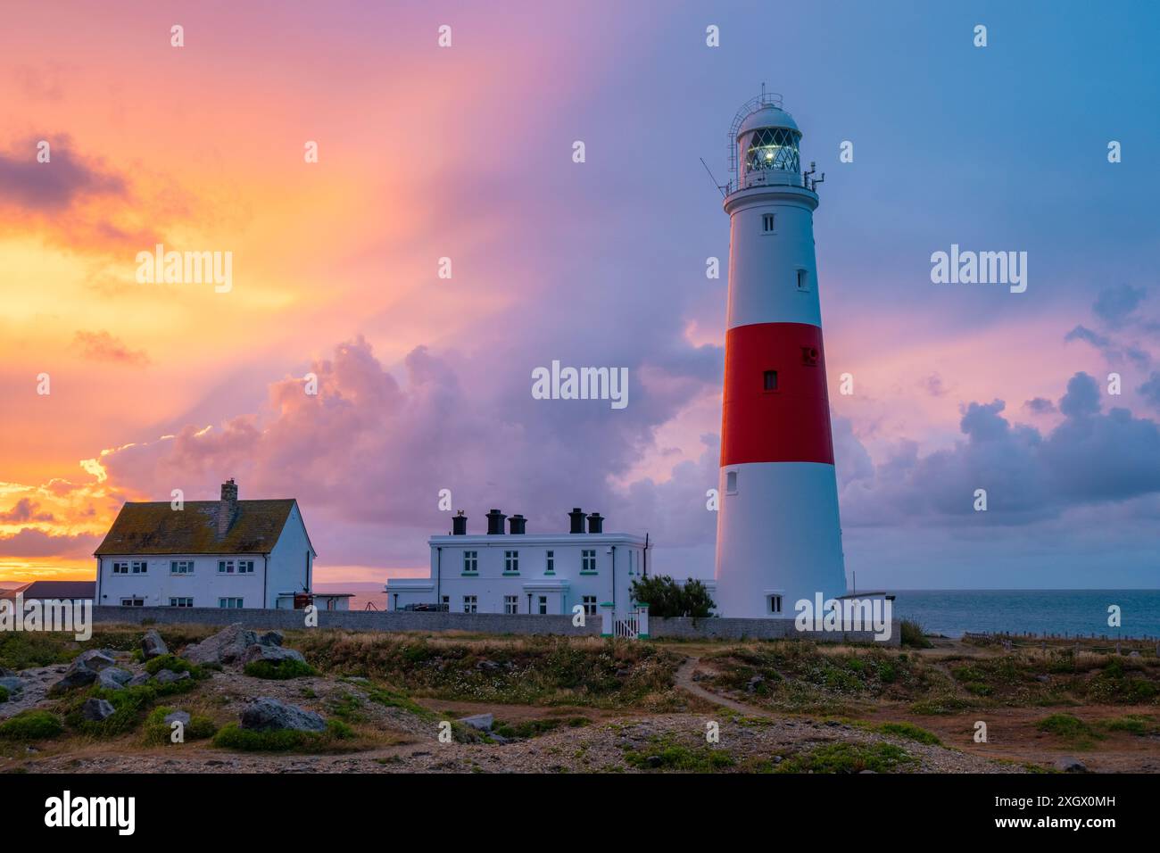 Sunrise portland bill lighthouse hi-res stock photography and images ...