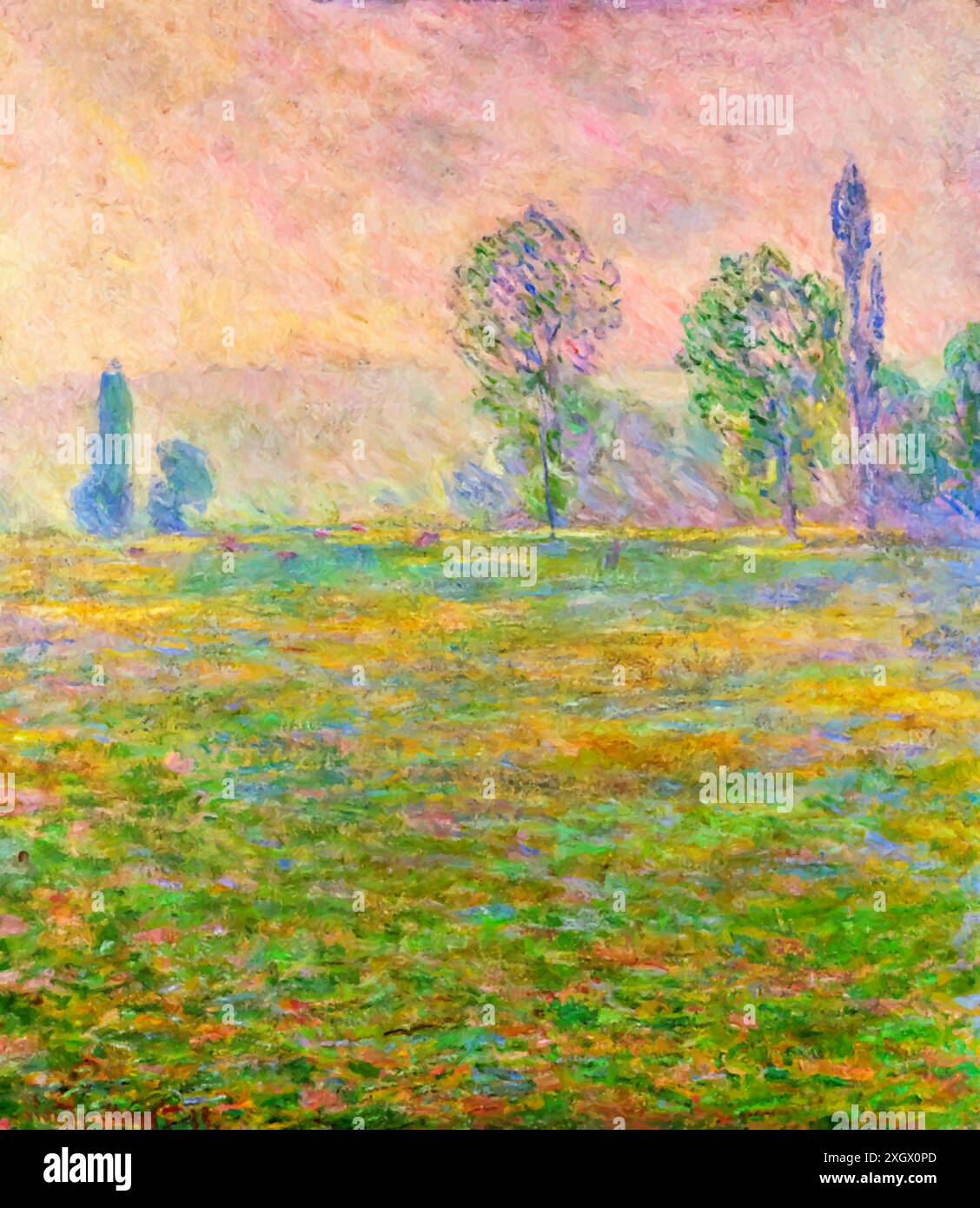 Meadow at Giverny, 1888(painting) by Artist Monet, Claude (1840-1926 ...