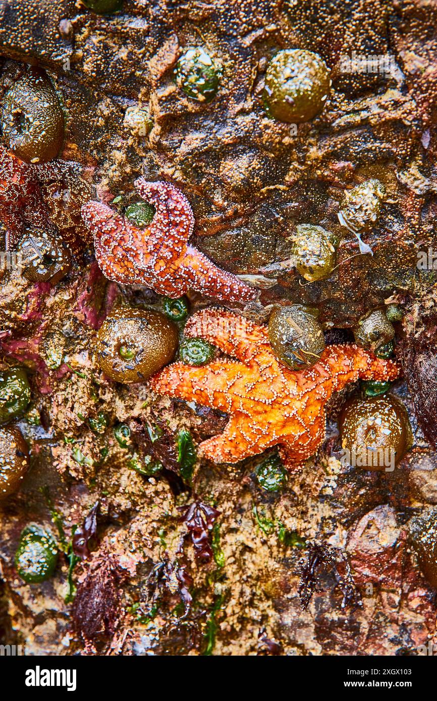Vibrant Marine Life in Tidal Pool Close-Up Stock Photo - Alamy