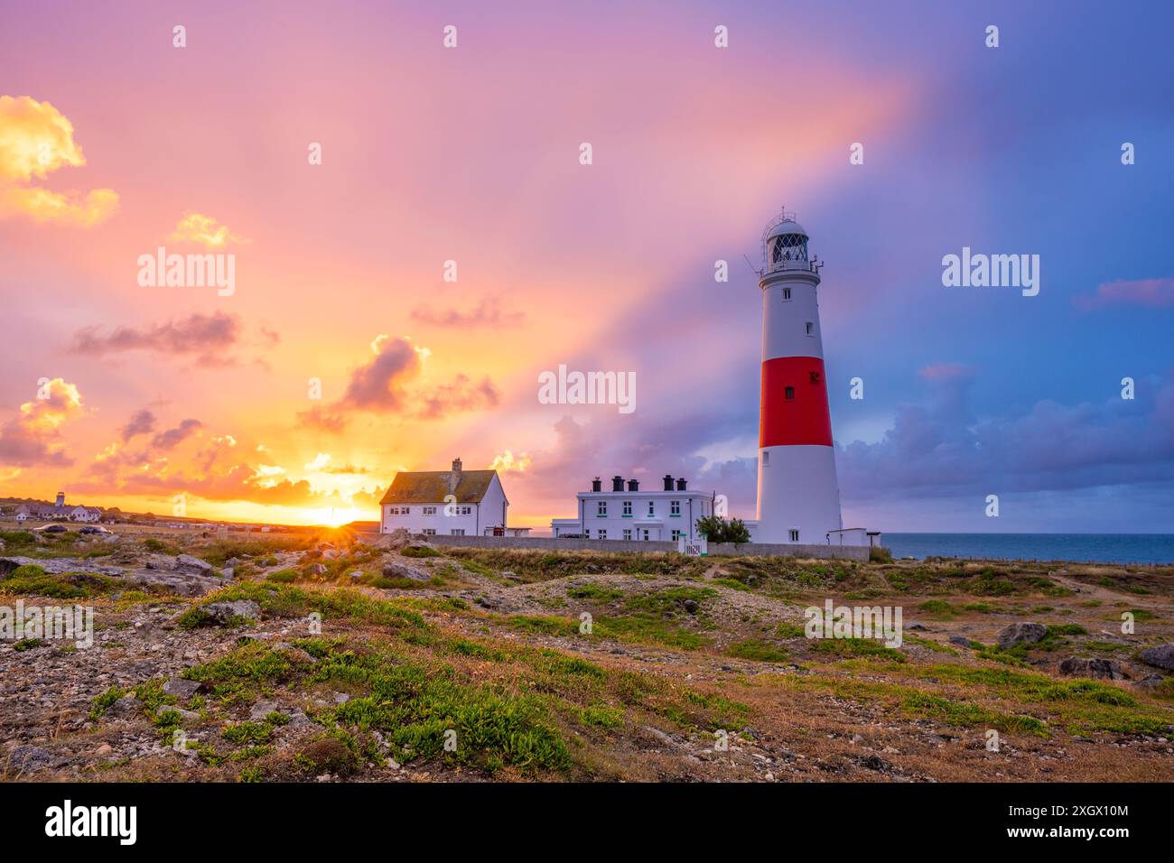 Sunrise portland bill lighthouse hi-res stock photography and images ...