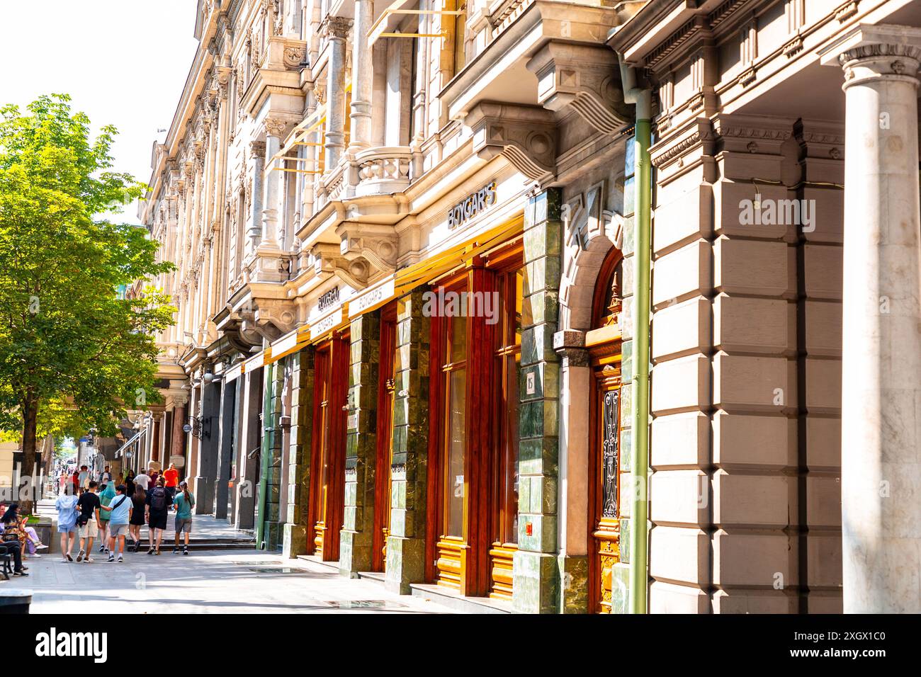 Tbilisi, Georgia - 23 JUNE, 2024: The Shota Rustaveli Avenue, among the ...