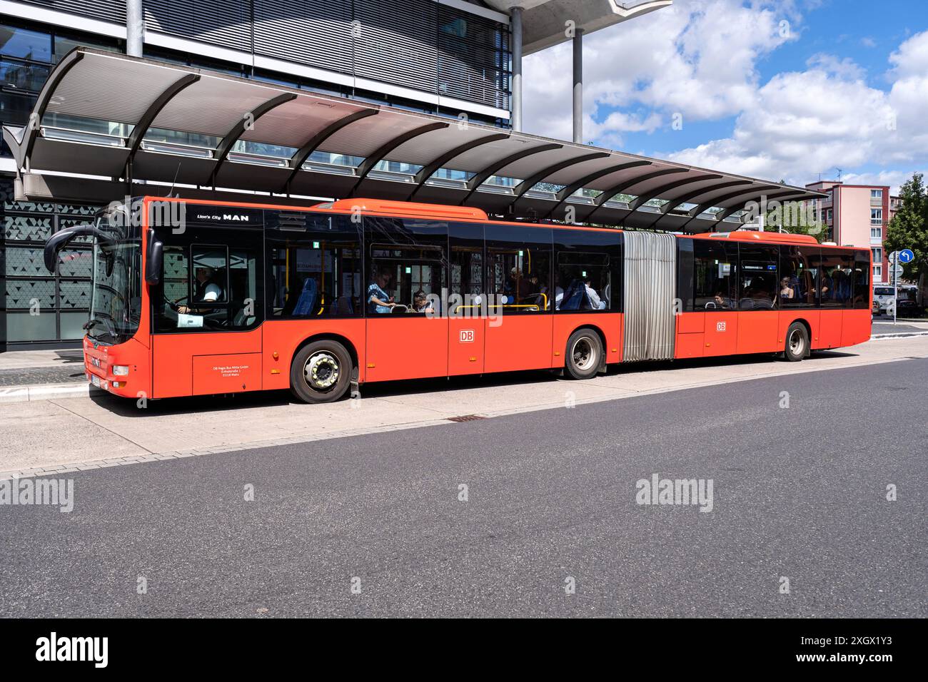 DB Regio MAN Lion’s City articulated bus at Koblenz main station Stock ...