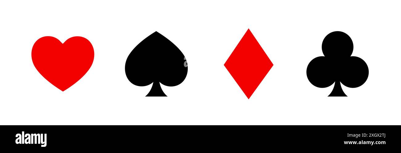 Playing Card Symbols Images. Isolated on white background Stock Vector ...
