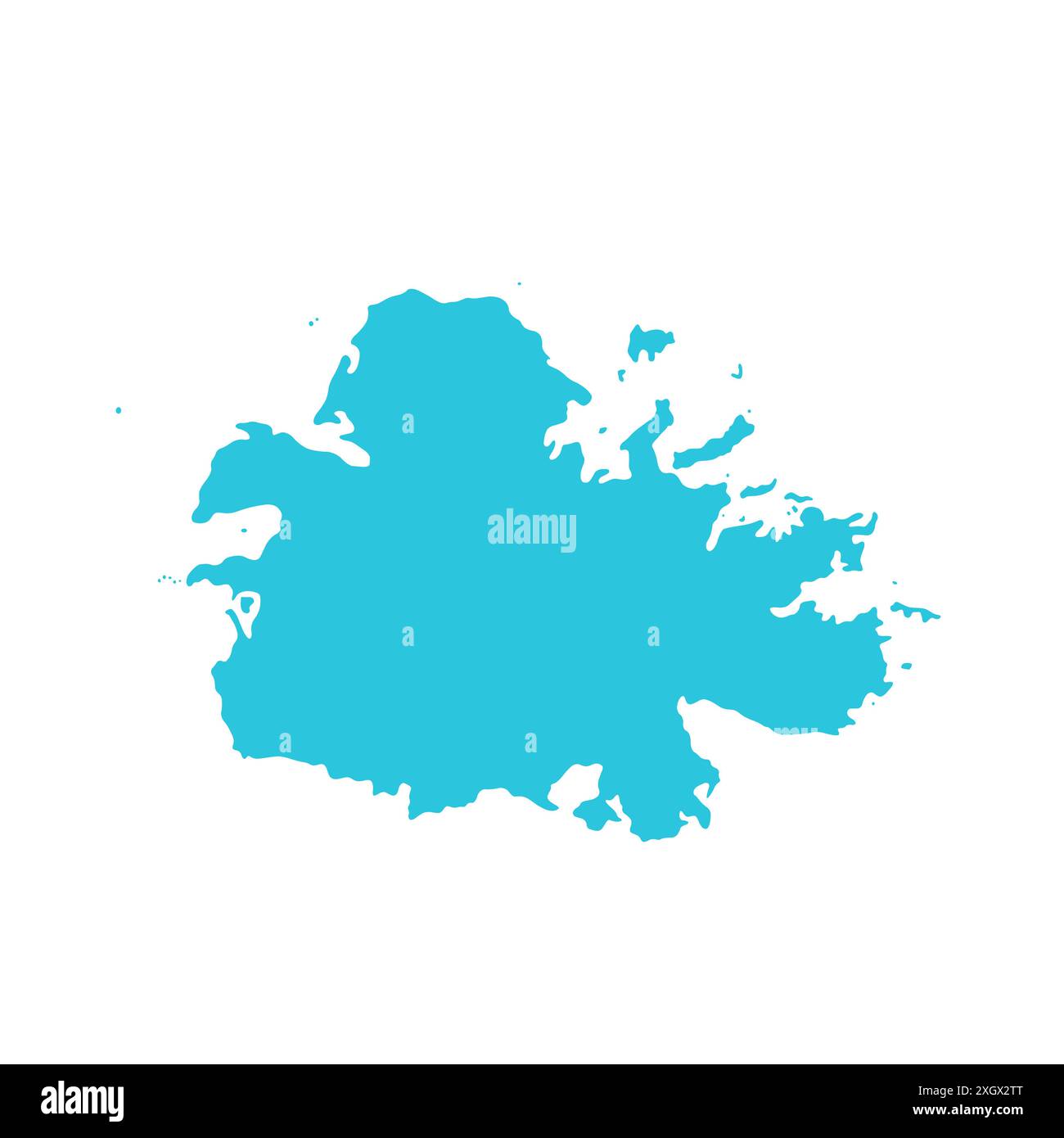 Island Antigua map icon. Caribbean sea. Isolated on white background ...