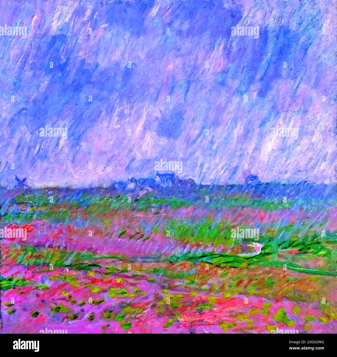 Rain at Belle-Ile, 1886-87 (painting) by Artist Monet, Claude (1840 ...