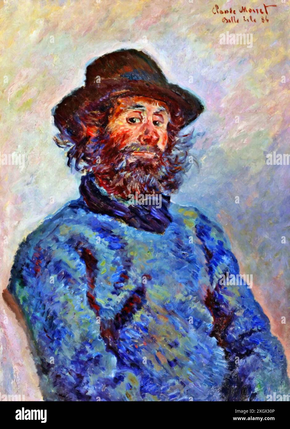 Claude monet portrait Stock Vector Images - Alamy
