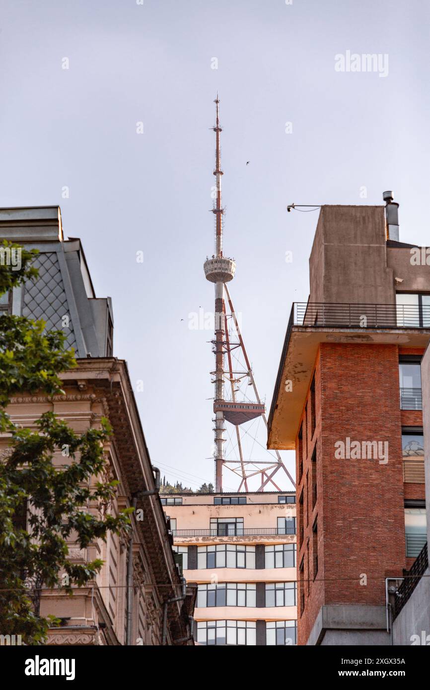 Tbilisi, Georgia - 23 JUNE, 2024: Georgia Tbilisi TV Broadcasting Tower ...
