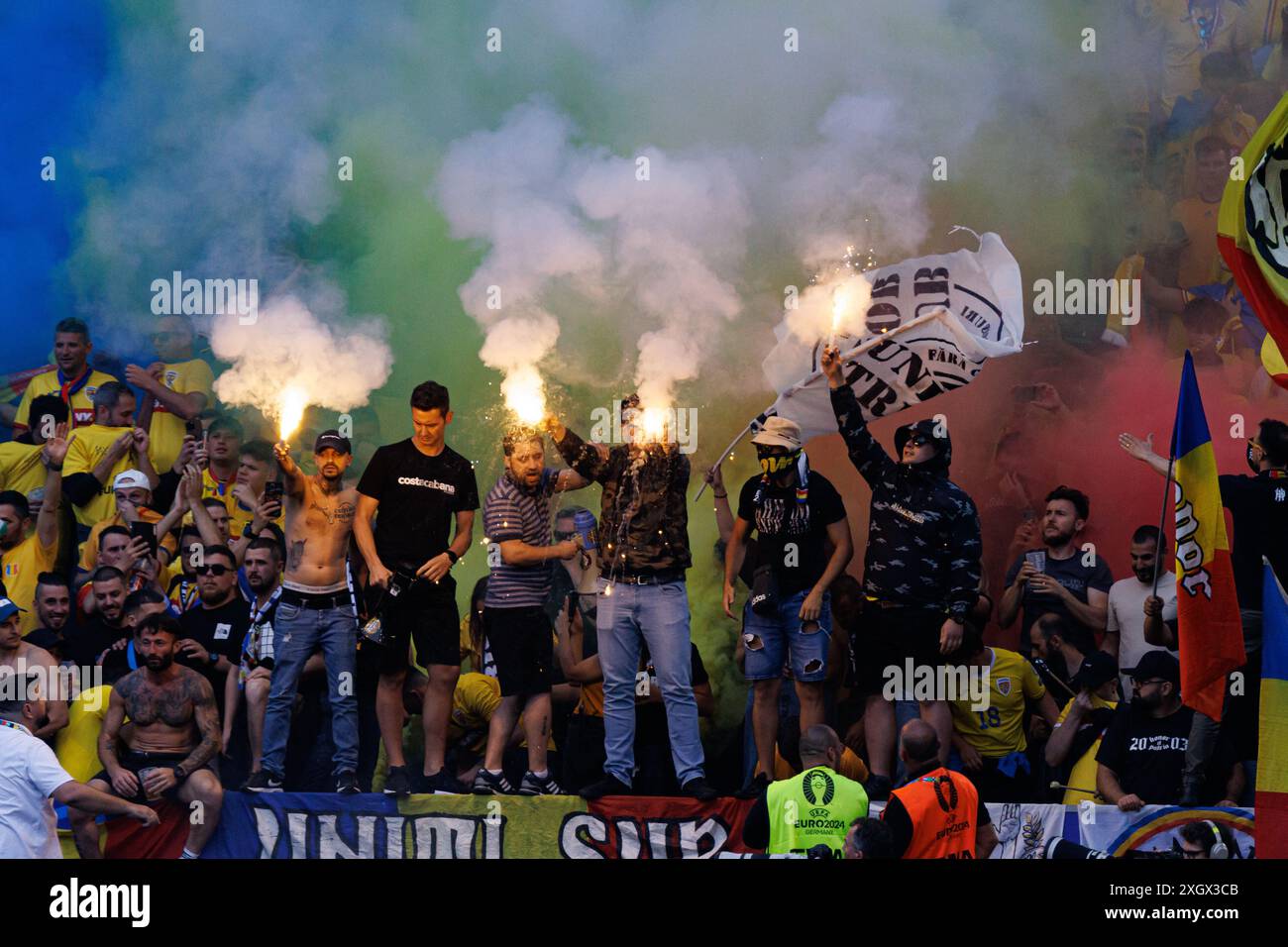 Fans of Romania seen during UEFA Euro 2024 Round of 16 game between ...