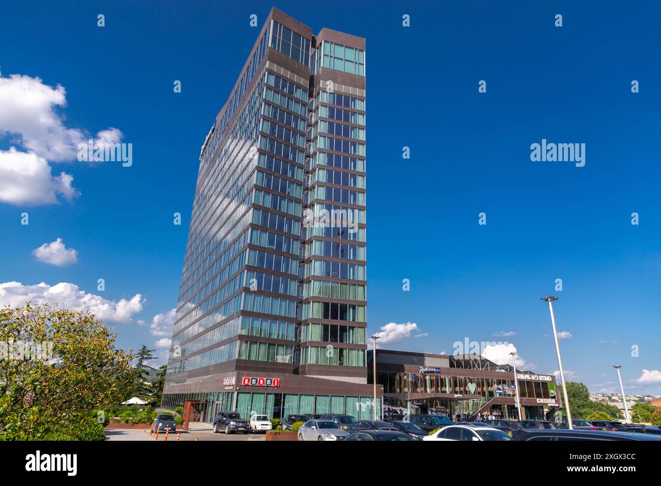 Tbilisi, Georgia - 23 JUNE, 2024: Buildings around the Rose Revolution ...
