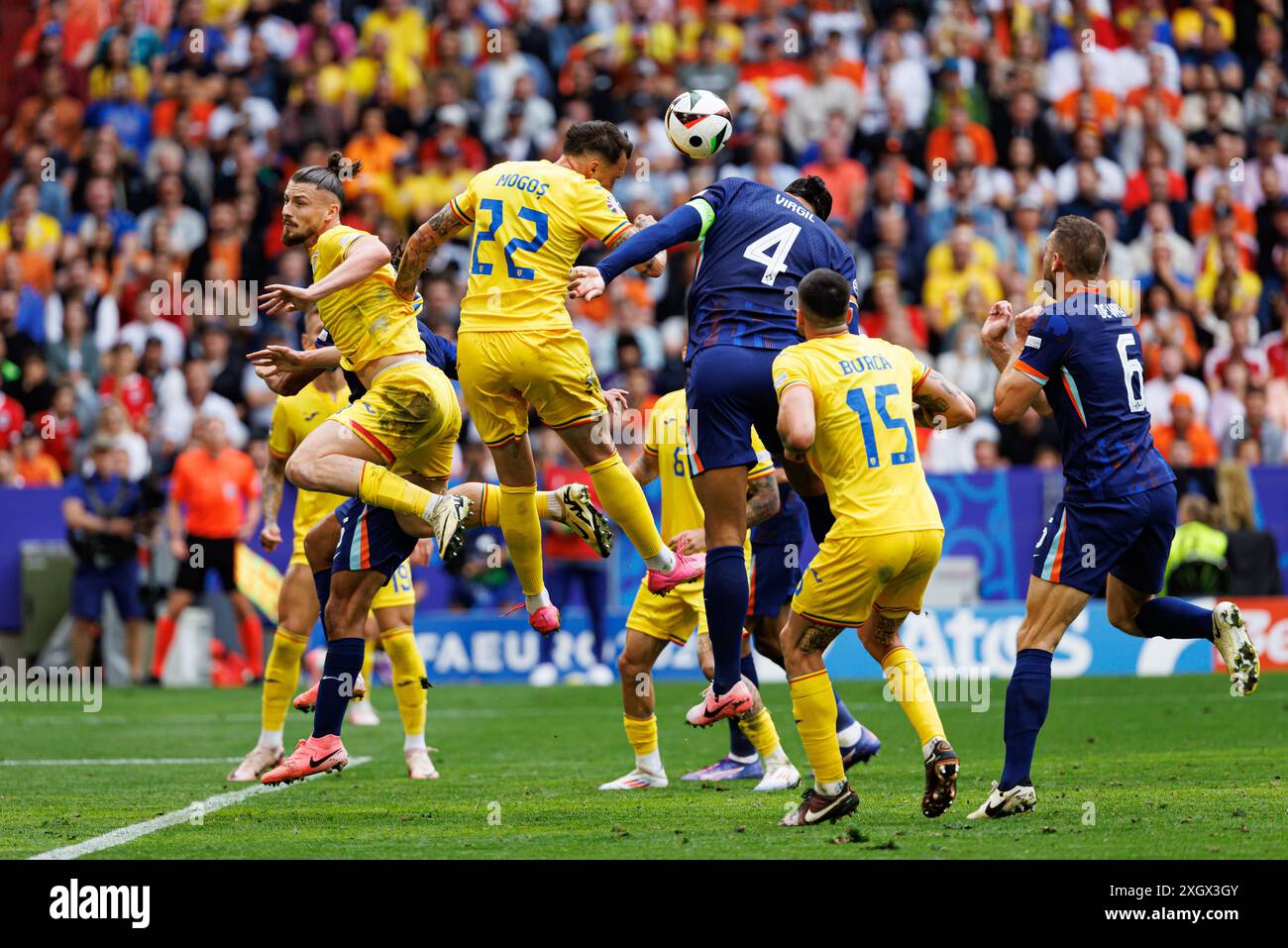 Players of both teams seen during UEFA Euro 2024 Round of 16 game ...