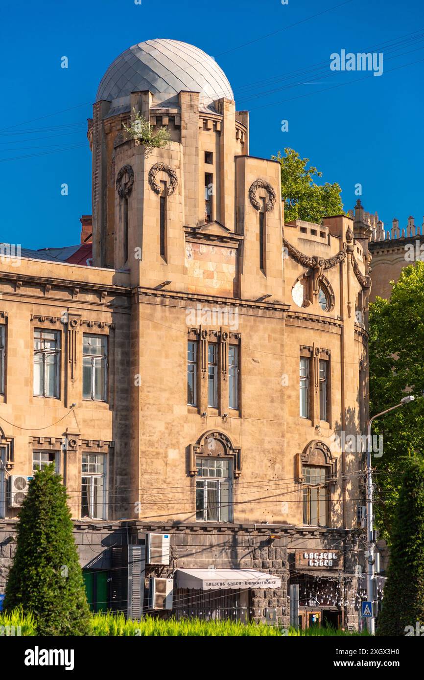 Tbilisi, Georgia - 23 JUNE, 2024: Buildings around the Rustaveli metro ...