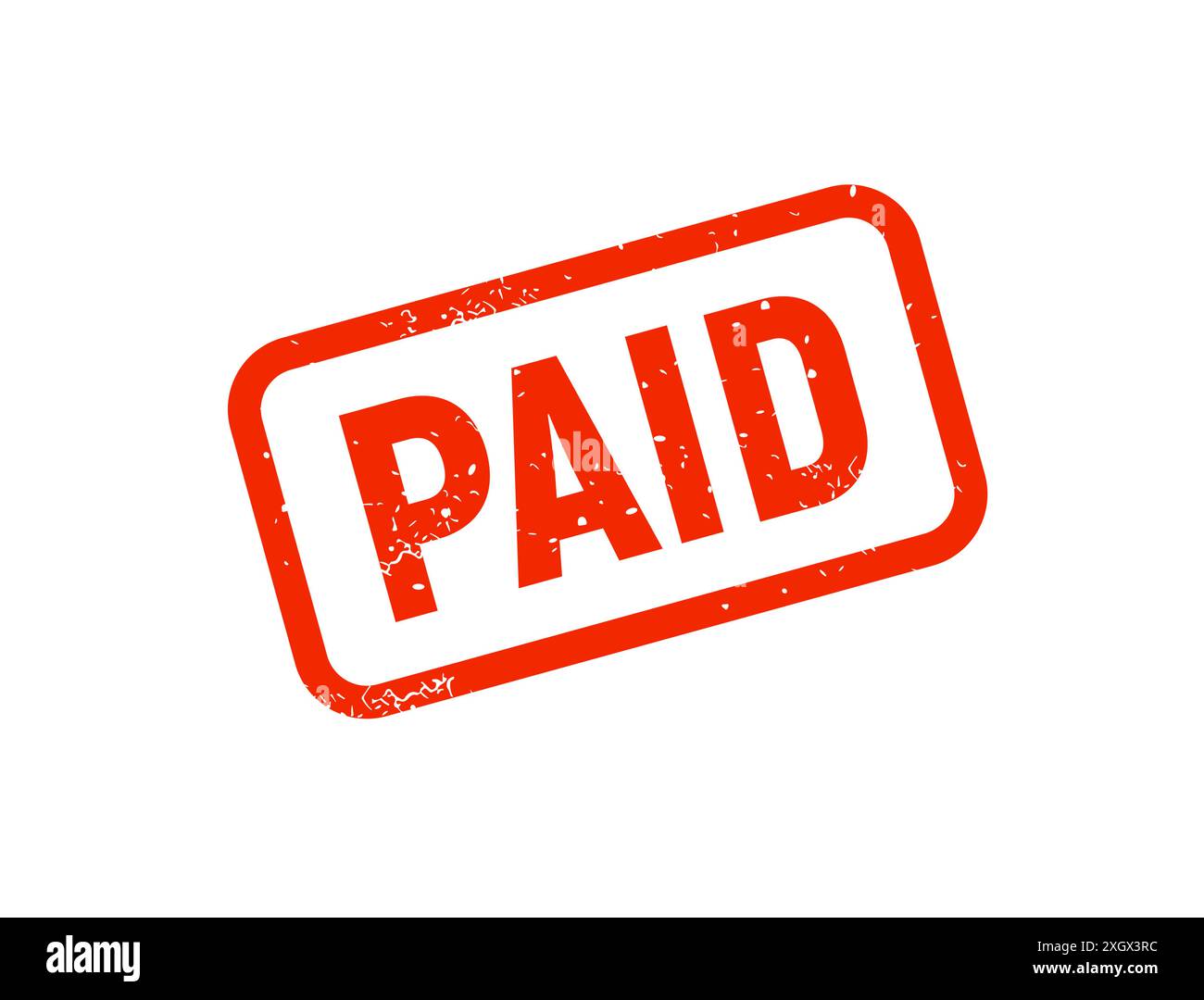 Red paid stamp. Grunge red paid rubber stamp finance payment label icon ...