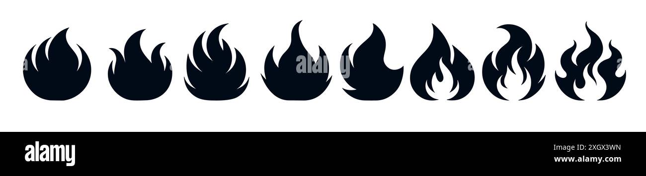 Fire flame vector hot icon. Fire abstract bonfire flammable background ...
