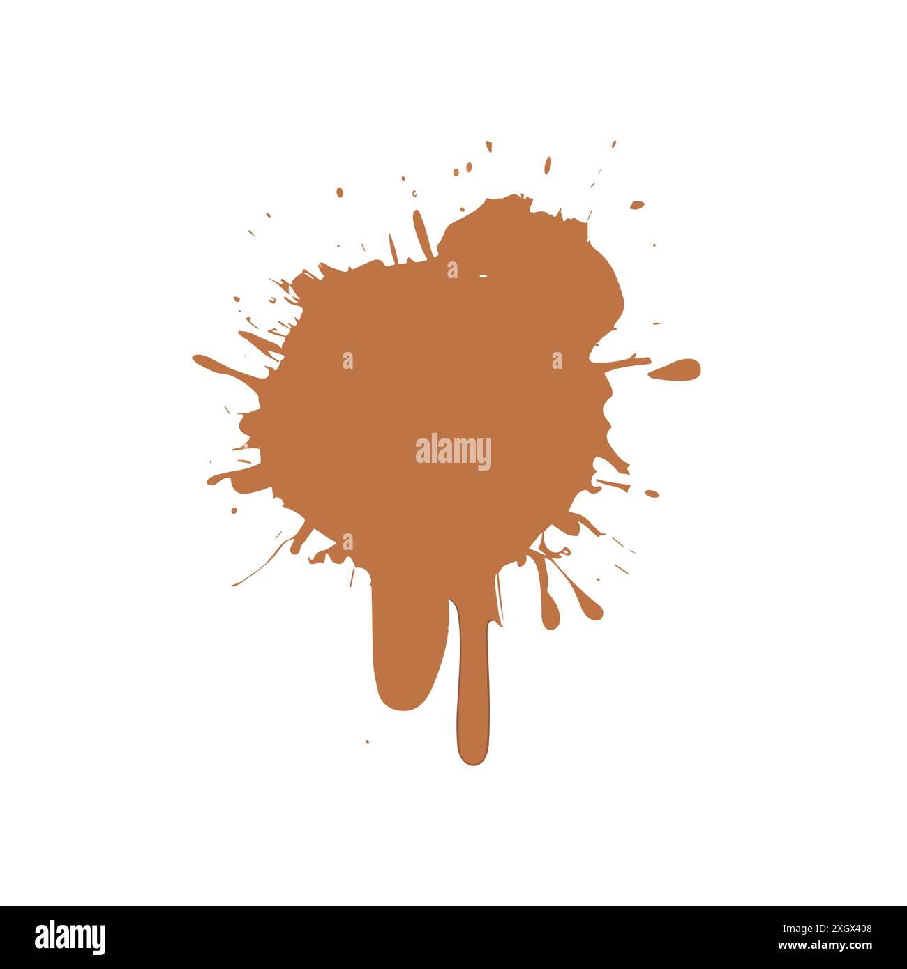 Splatter ink vector dirt stain brown brush. Paint inkblot black blob ...