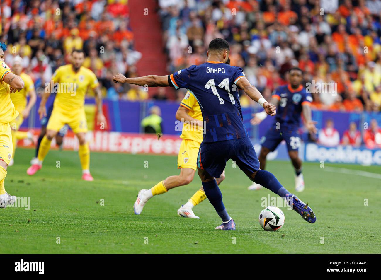 Cody Gakpo seen scoring goal during UEFA Euro 2024 Round of 16 game ...