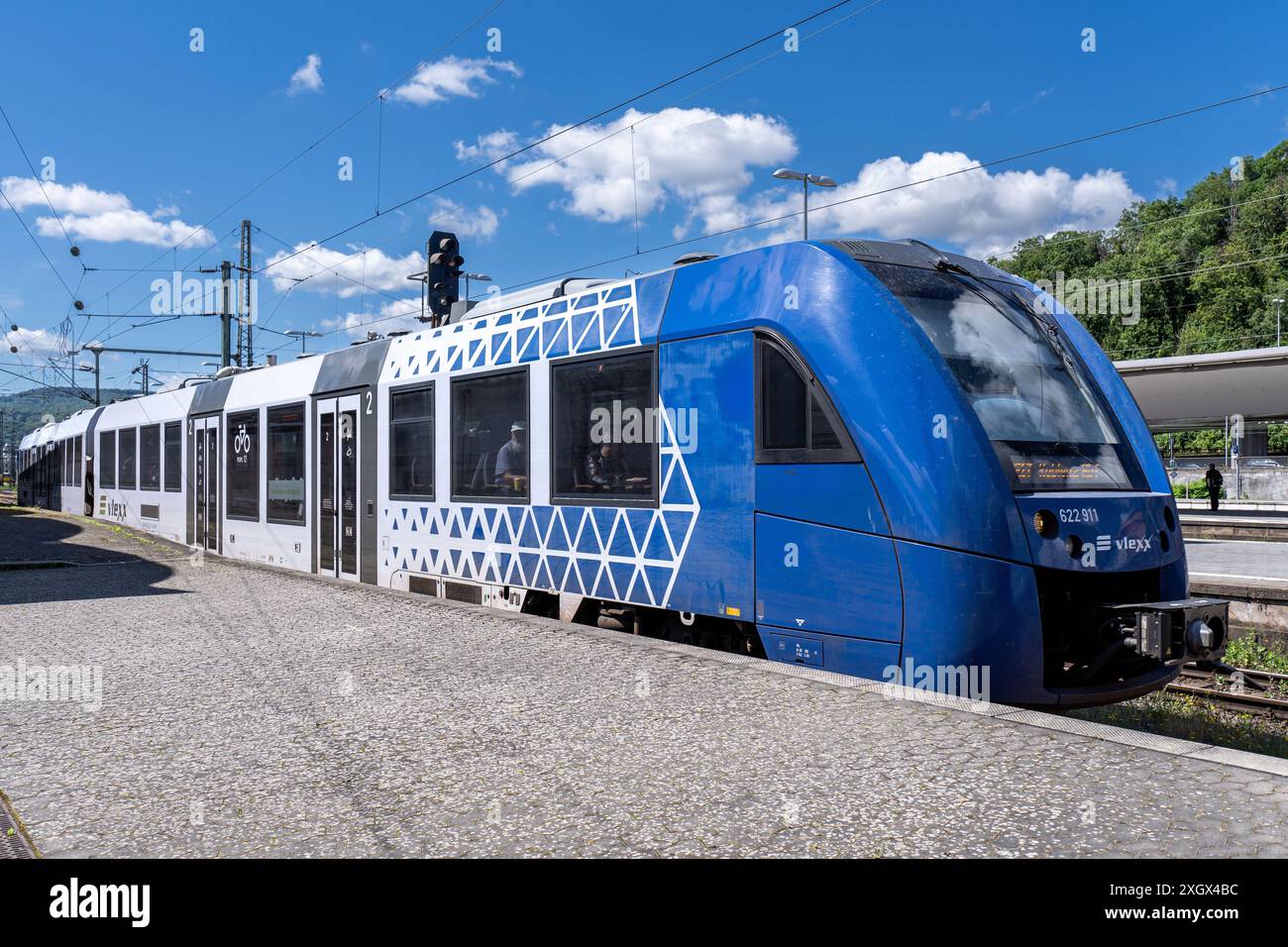 vlexx Alstom Coradia LINT 54 train at Koblenz main station Stock Photo - Alamy